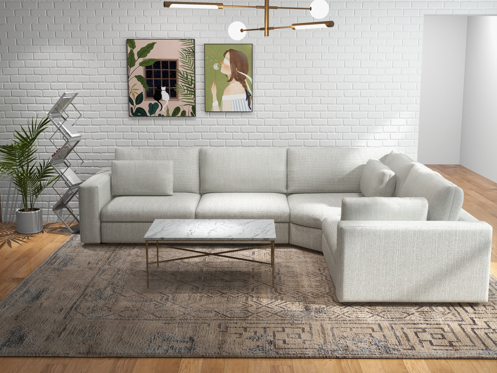 Daphne Corner Wedge Sectional (Deep Seat)