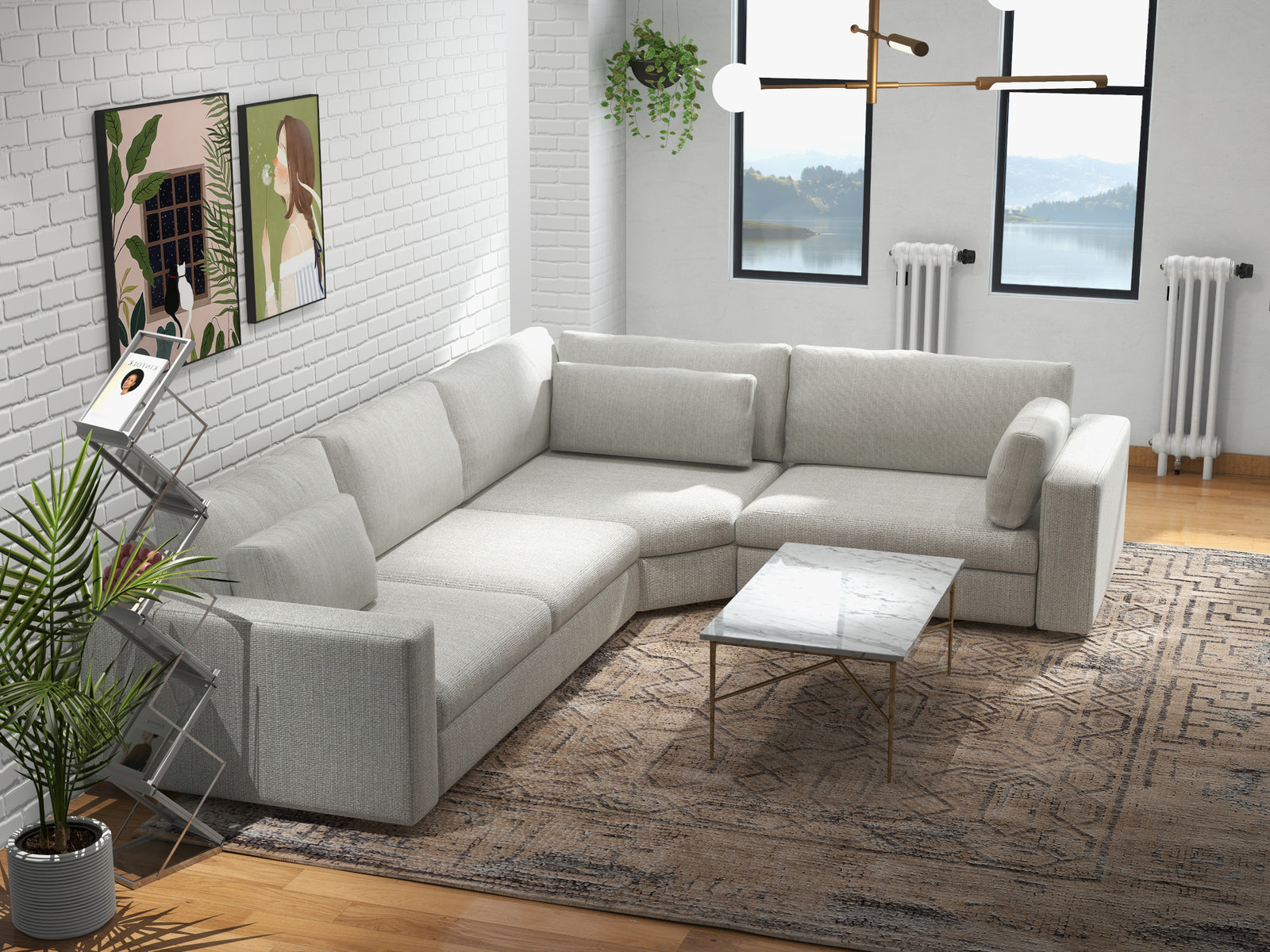 Daphne Corner Wedge Sectional (Deep Seat)