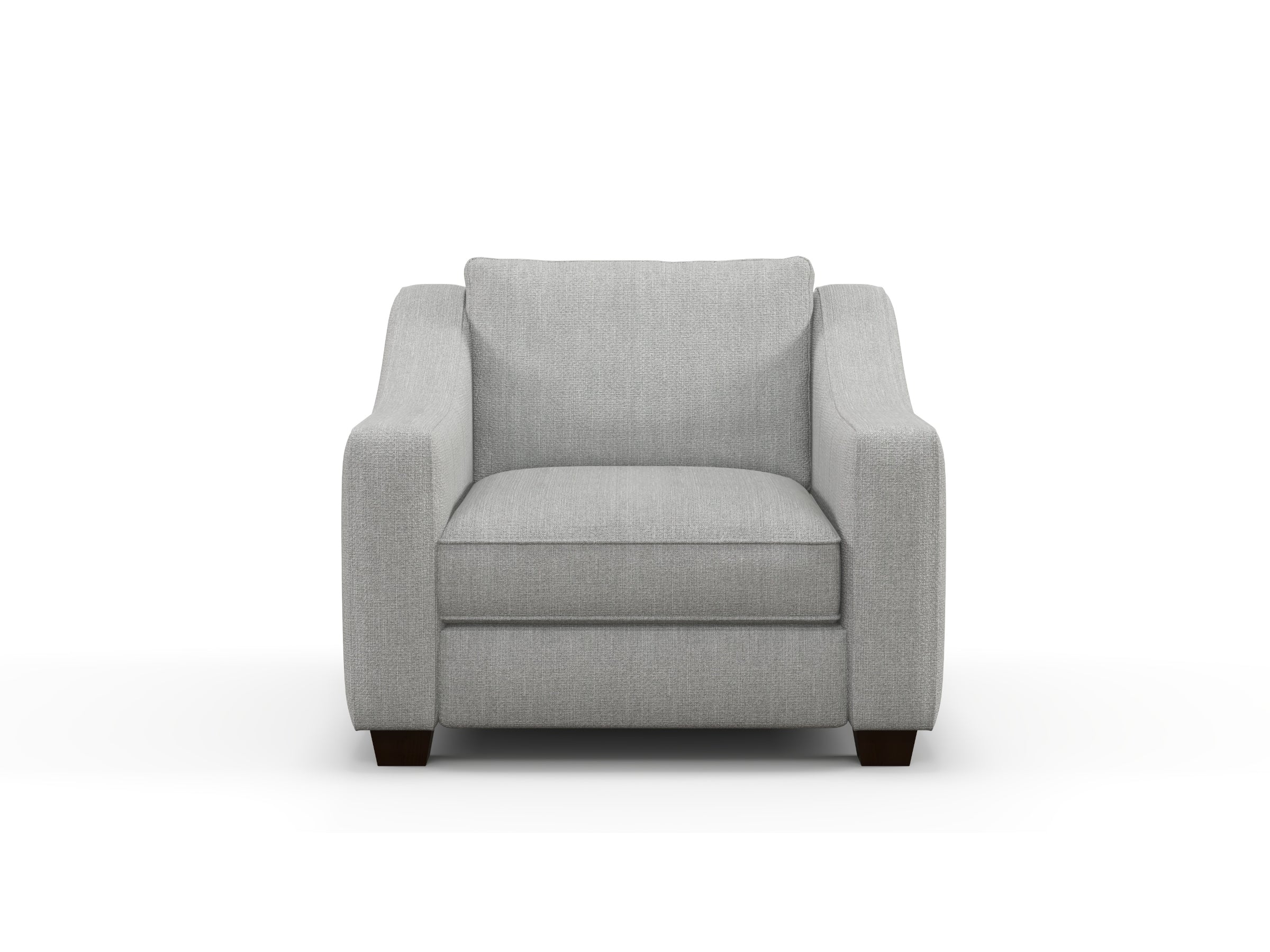 Merced Slope Arm Lounge Chair - Custom Living Room Accent Chair (Grey)